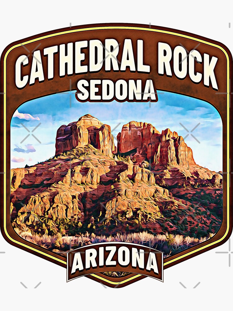 "Cathedral Rock Sedona Arizona" Sticker for Sale by csoDesign | Redbubble
