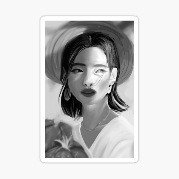 "illustration of a woman" Sticker for Sale by willowvevo | Redbubble