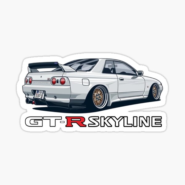 "GTR SKYLINE RB26" Sticker for Sale by makro92 | Redbubble
