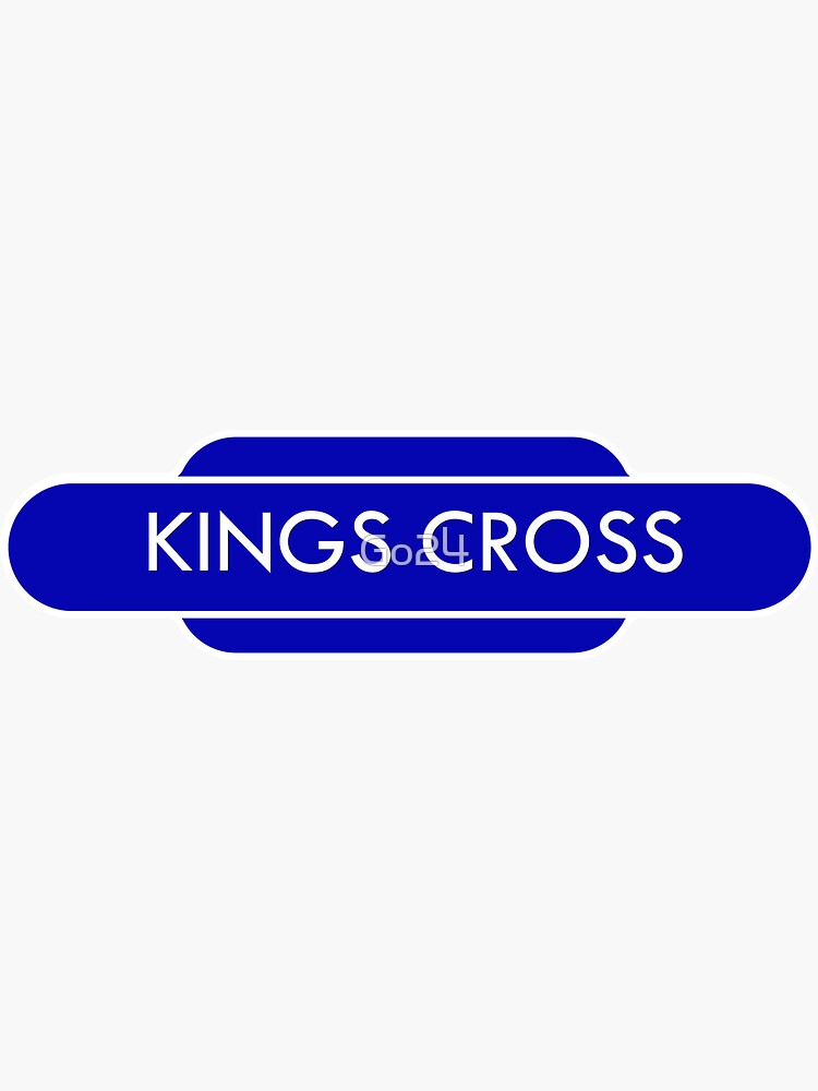 "King's Cross Station Sign" Sticker for Sale by Go24 | Redbubble