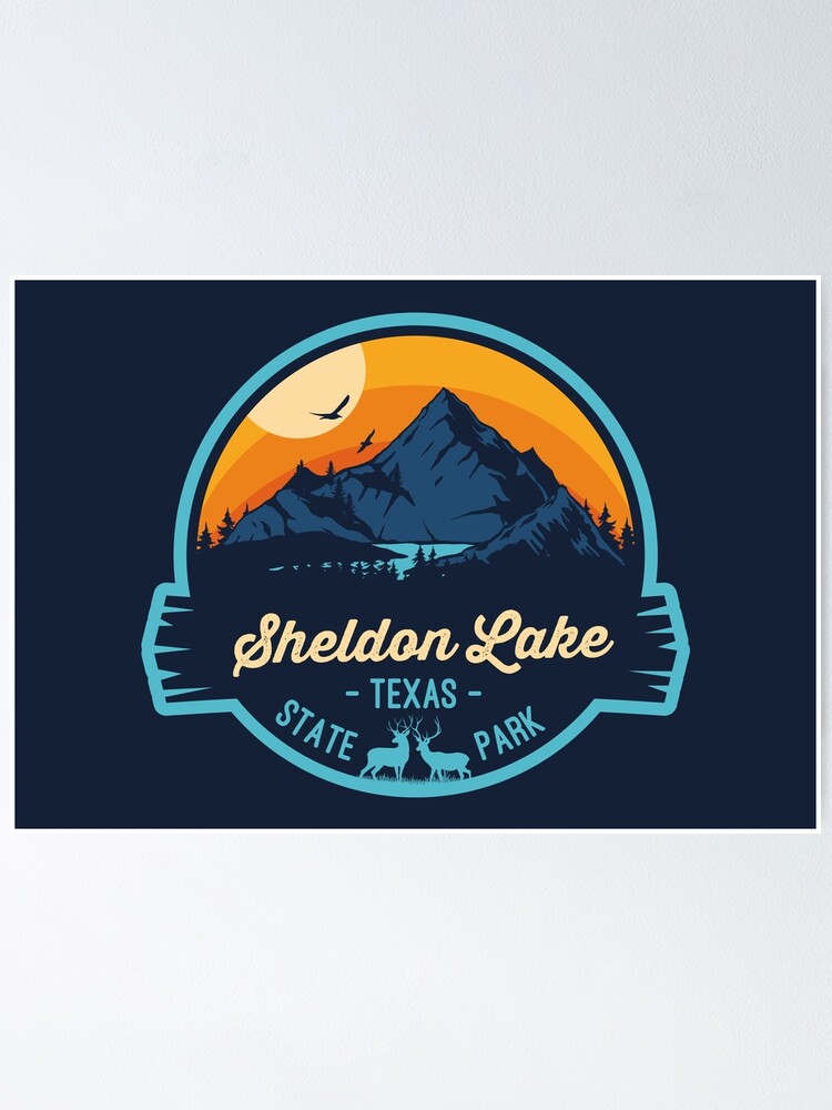 "Sheldon Lake State Park Texas Vacation TX Souvenir Badge" Poster for ...