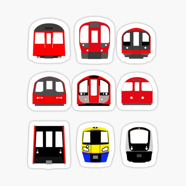 "London Subway Trains" Sticker for Sale by Tocreate | Redbubble
