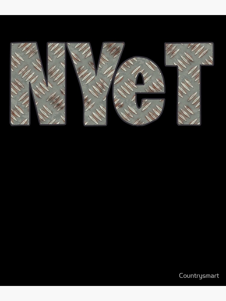 "The Word Nyet Russian Ukrainian Trendy Funny Word Nyet No Design ...