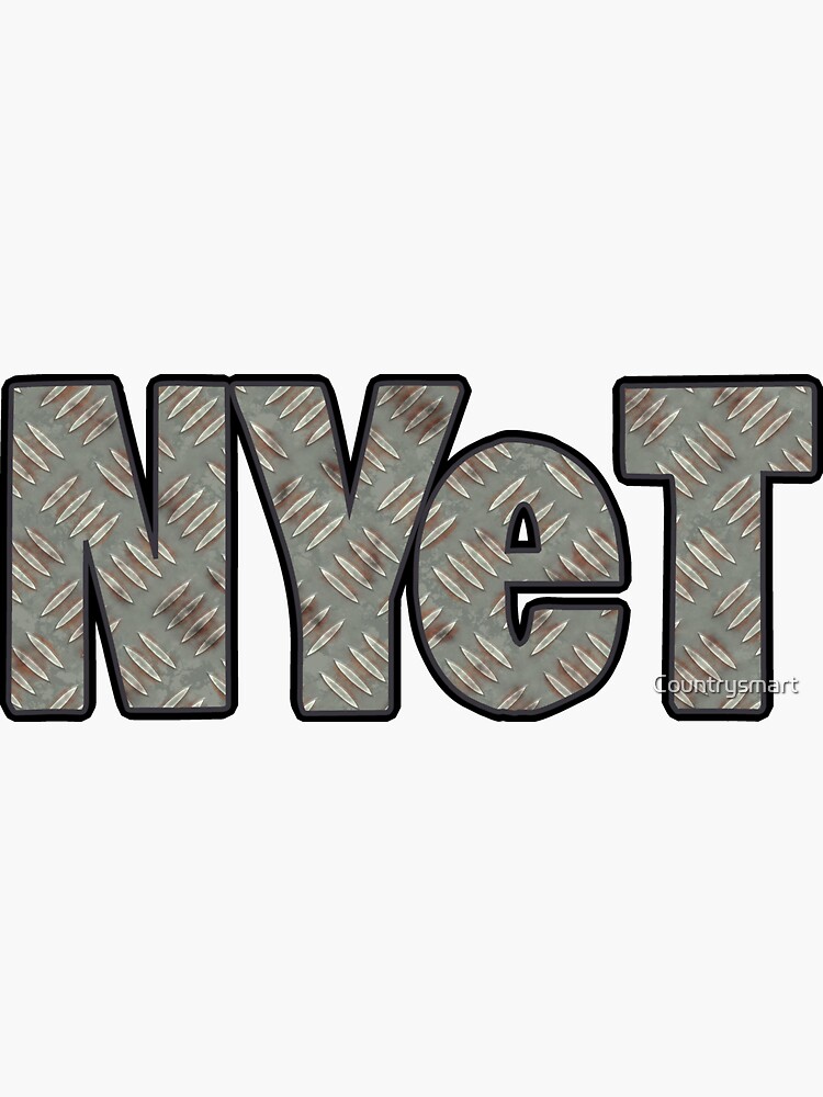 "The Word Nyet Russian Ukrainian Trendy Funny Word Nyet No Design ...