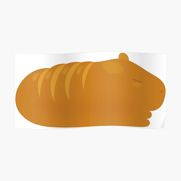 "Capybara Bread" Poster for Sale by kanjisetas | Redbubble