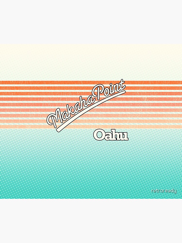 "Makaha Point, Oahu | Surf Stripes" Poster by retroready | Redbubble