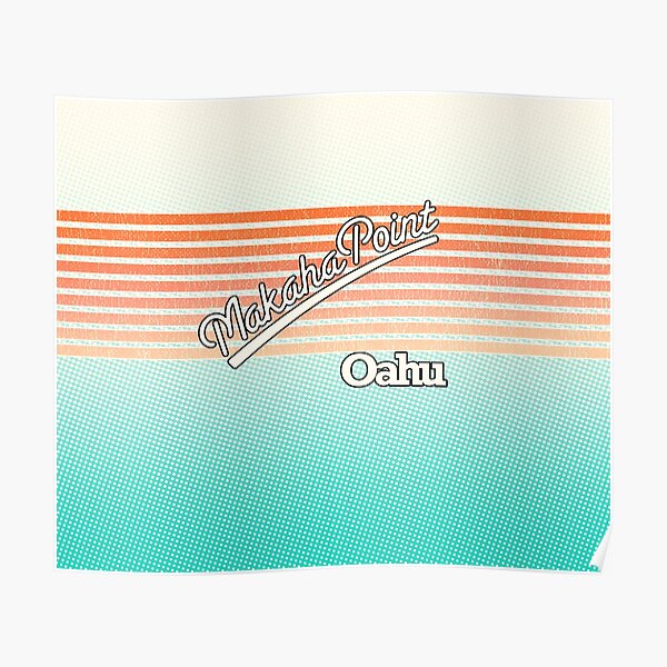 "Makaha Point, Oahu | Surf Stripes" Poster by retroready | Redbubble