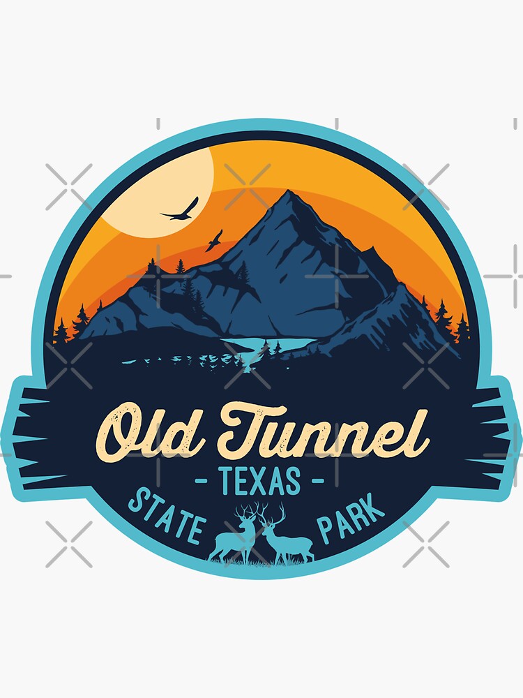"Old Tunnel State Park Texas Vacation TX Souvenir Badge" Sticker for Sale by mountainfad | Redbubble