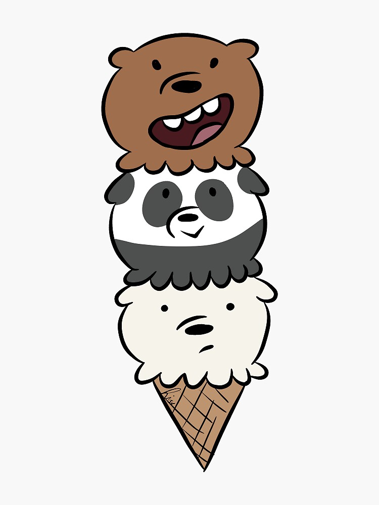 "Ice cream bear" Sticker by holyissovain | Redbubble