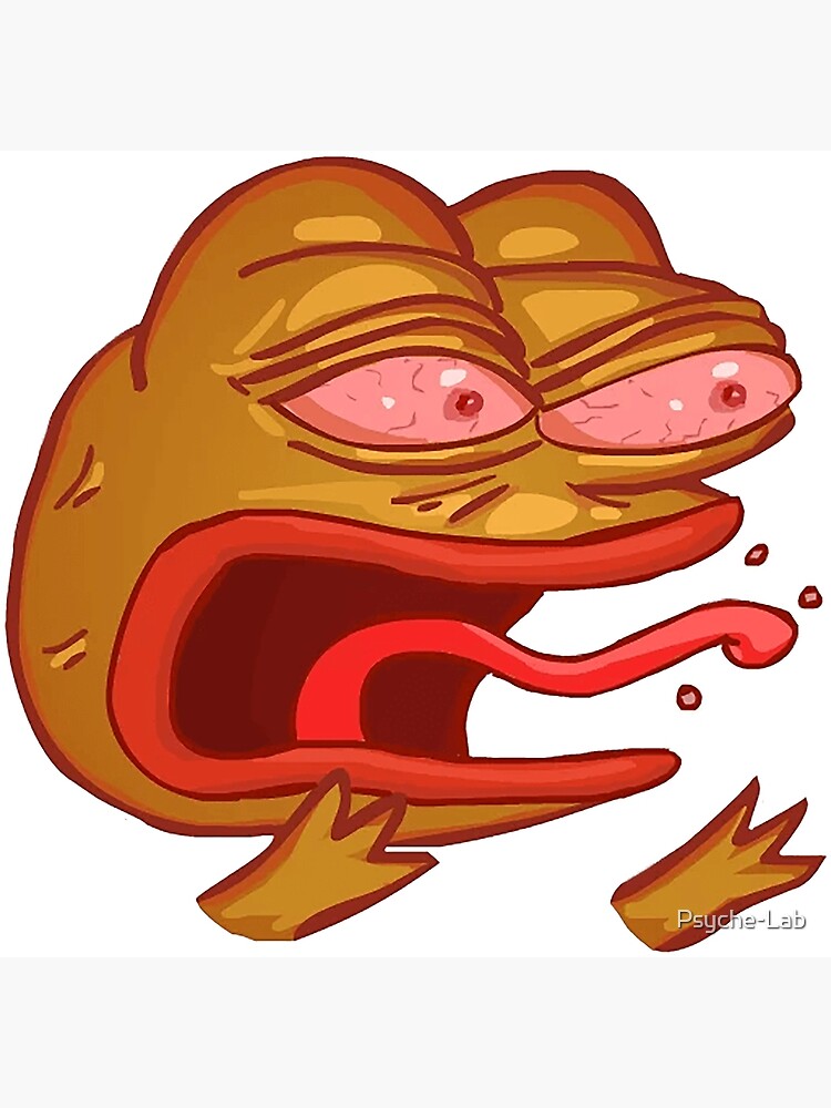 "Angry Pepe " Poster for Sale by Psyche-Lab | Redbubble