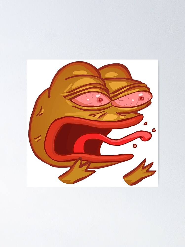 "Angry Pepe " Poster for Sale by Psyche-Lab | Redbubble