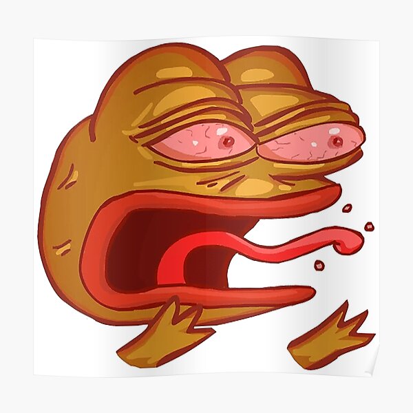 "Angry Pepe " Poster for Sale by Psyche-Lab | Redbubble