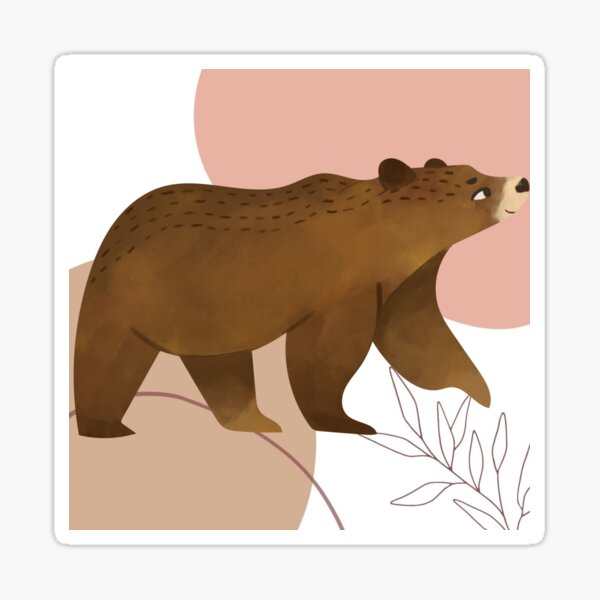 "Brown bear" Sticker for Sale by Sparrowws | Redbubble