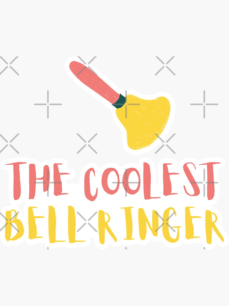 "The Coolest Bell Ringer" Sticker for Sale by MGVectors | Redbubble
