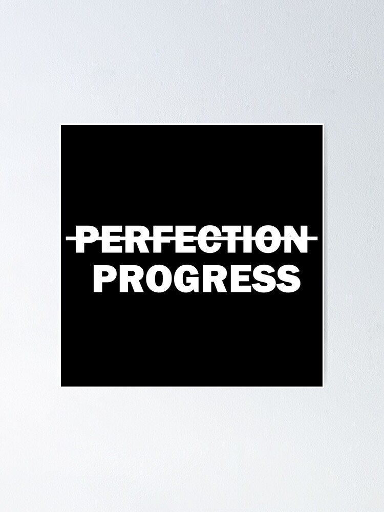"perfection progress sticker motivational funny stickers, laptop decals ...