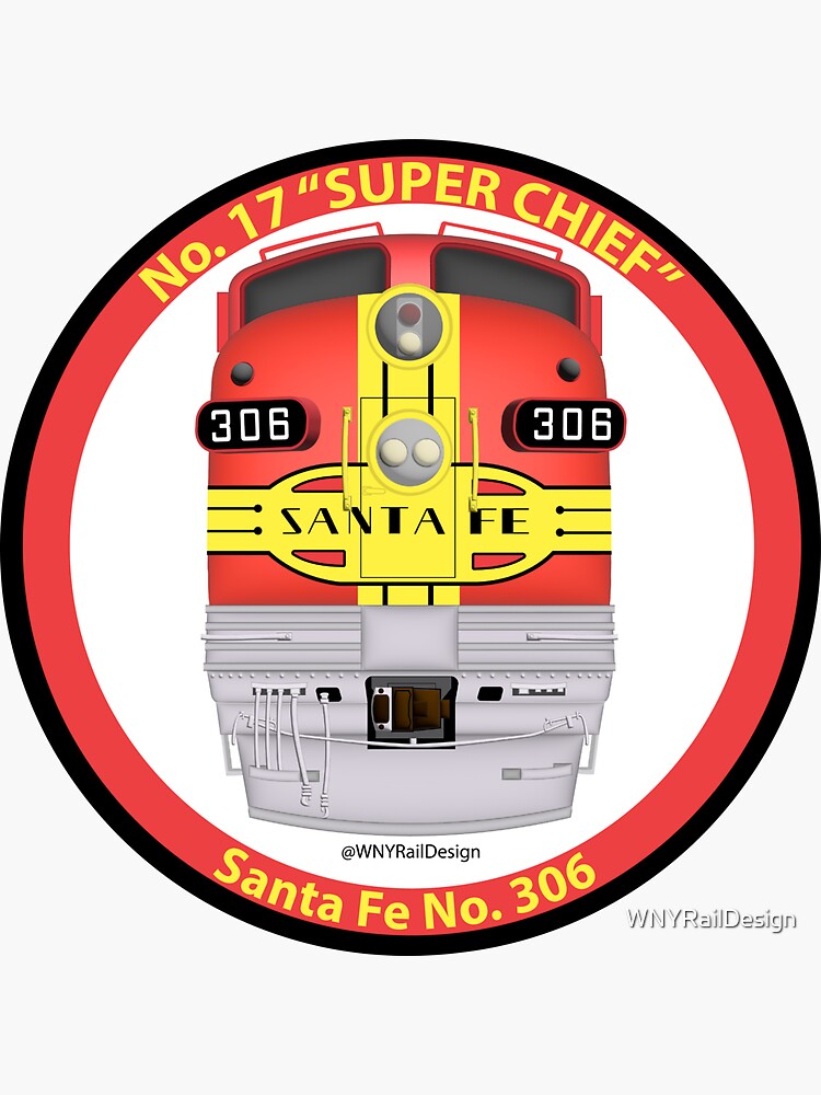 "AT&SF F7 "Super Chief" Circle Design" Sticker for Sale by ...