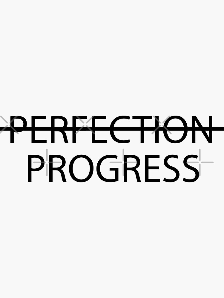 "perfection progress sticker motivational funny stickers, laptop decals ...