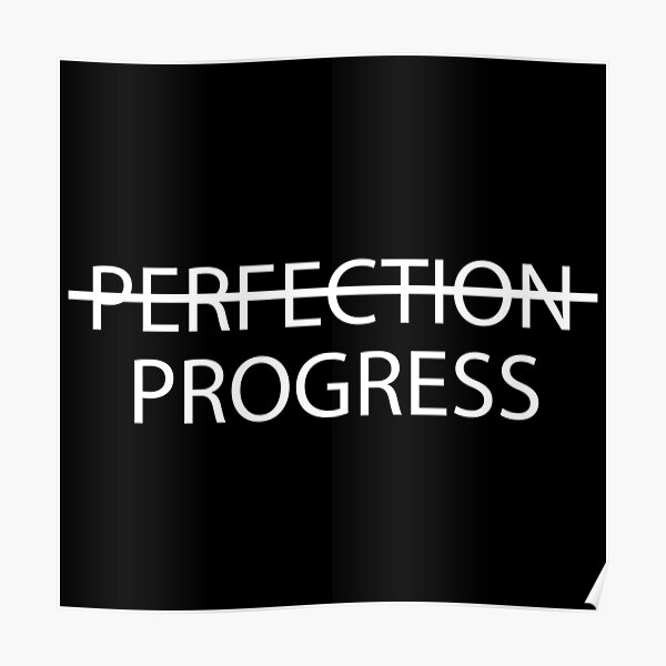 "perfection progress sticker motivational funny stickers, laptop decals ...