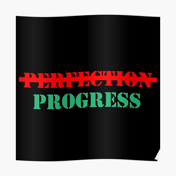 "perfection progress sticker motivational funny stickers, laptop decals ...