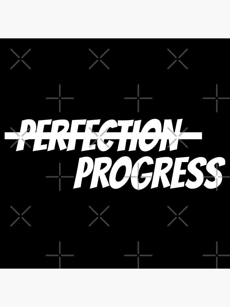 "perfection progress sticker motivational funny stickers, laptop decals ...