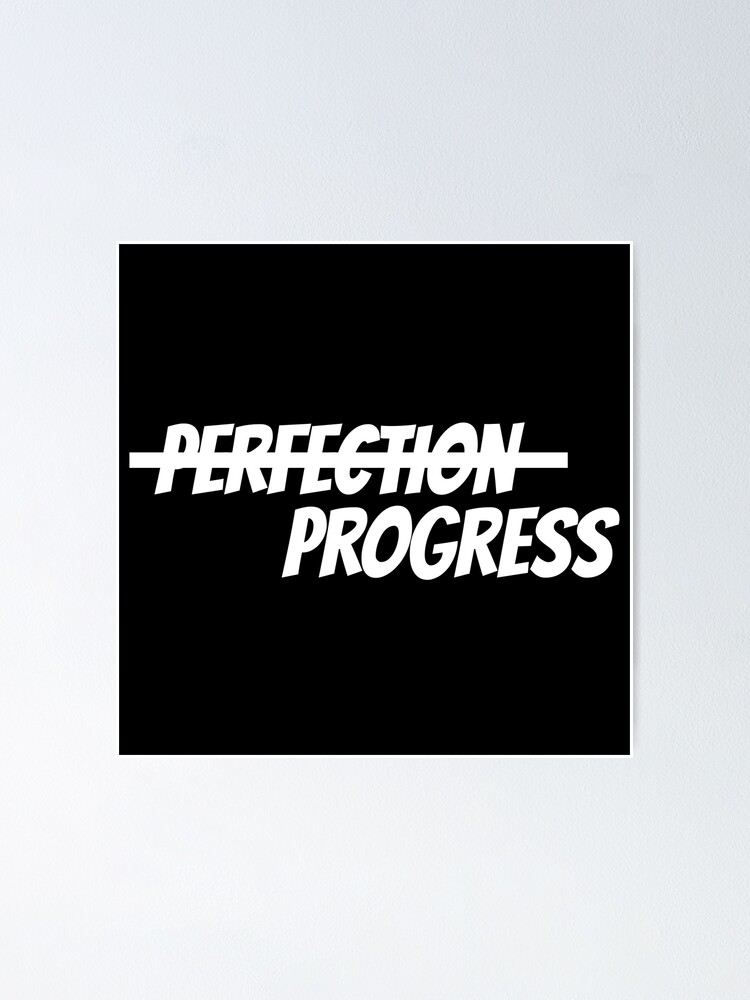 "perfection progress sticker motivational funny stickers, laptop decals ...