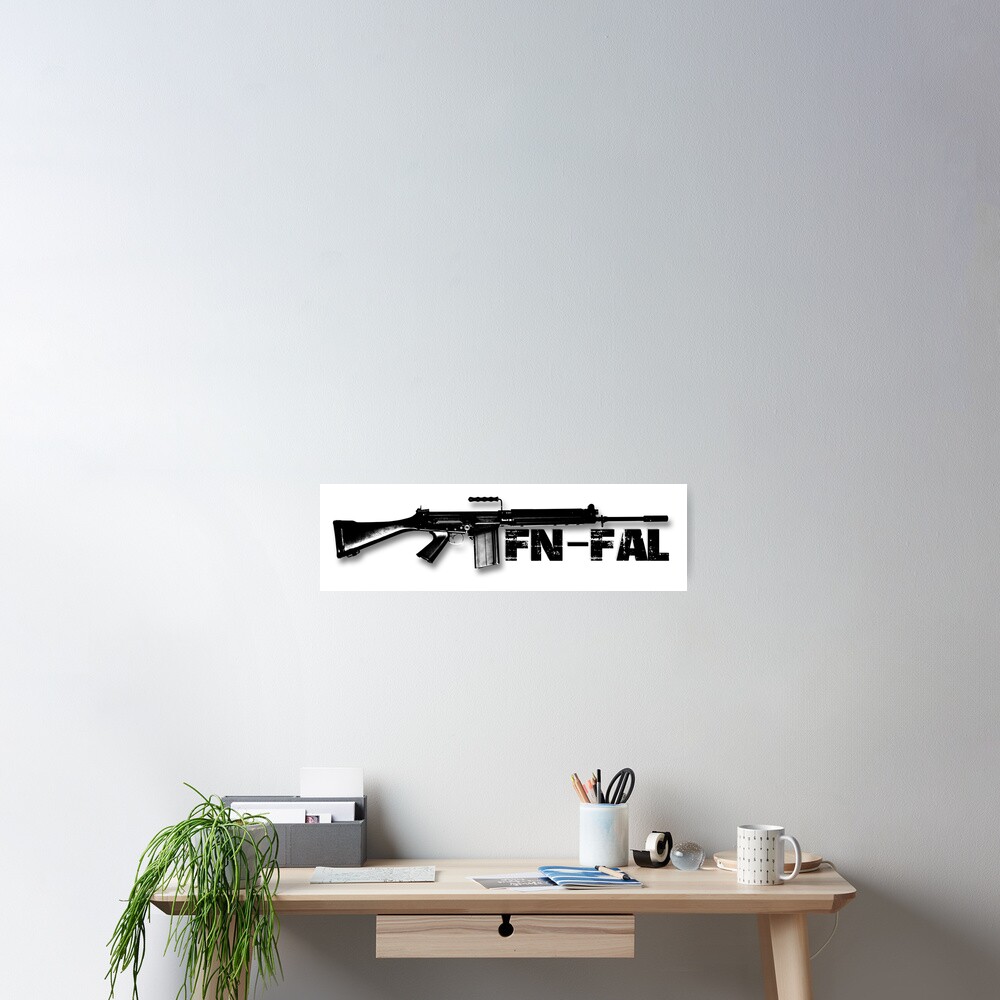 "FN FAL Light Automatic Battle Rifle Weapon" Poster for Sale by ...