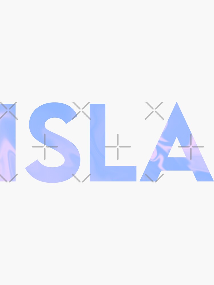 "Isla Name" Sticker for Sale by ellebackup | Redbubble