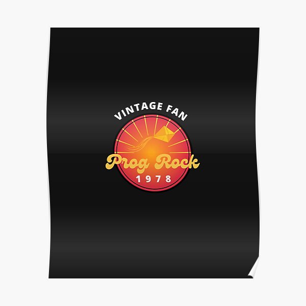 "Prog Rock 1978 in orange and yellow" Poster for Sale by TheRtsyStudio ...