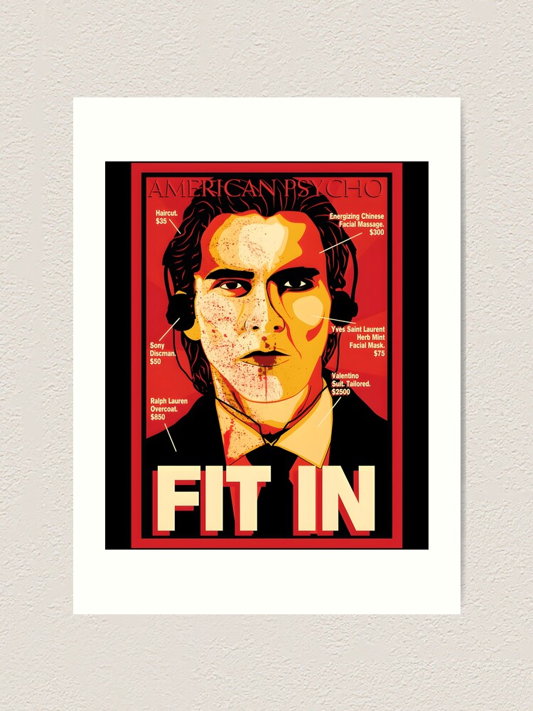 "American Psycho Fit In Movie Poster Poster" Art Print for Sale by ...
