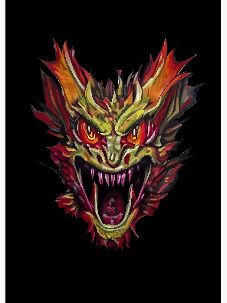 "Scary dragon face artwork" Poster for Sale by DopeDesign111 | Redbubble