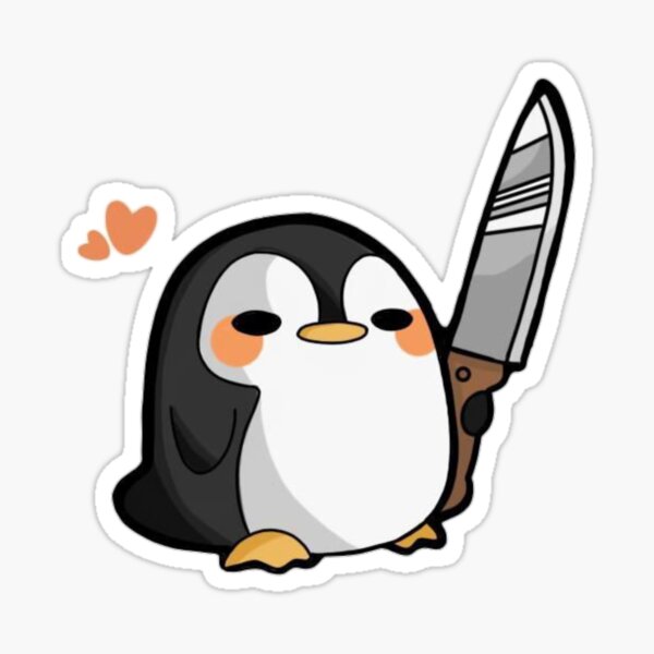 "Cute animals with knife" Sticker for Sale by Best4u7 | Redbubble