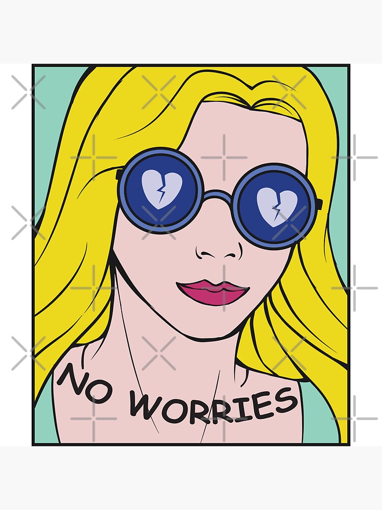 "No worries" Sticker for Sale by Booksinstickers | Redbubble