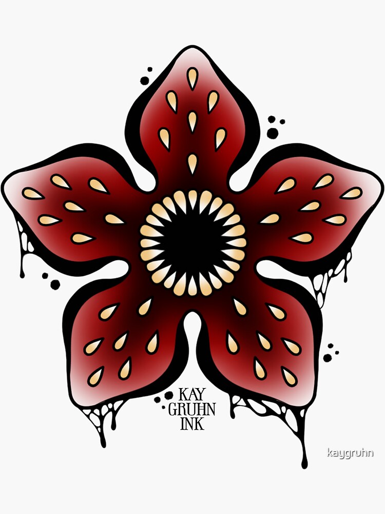 "Demogorgon flower " Sticker for Sale by kaygruhn | Redbubble