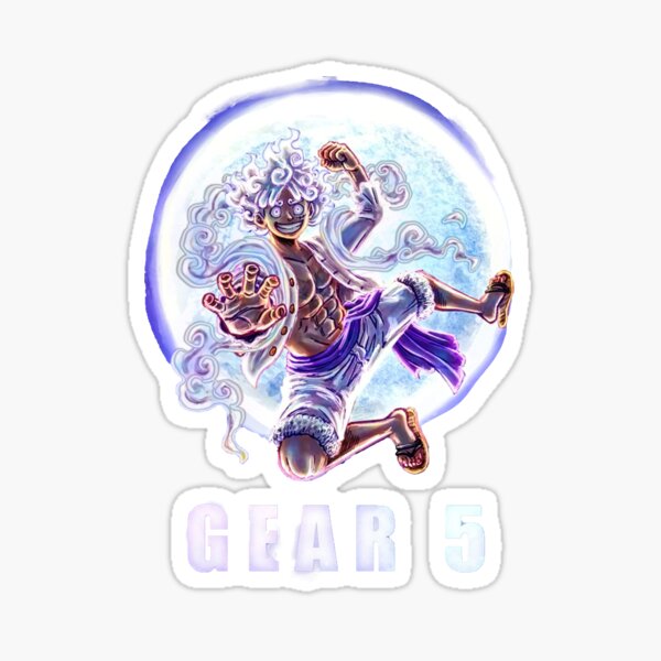 "luffy gear 5 - one piece " Sticker for Sale by MohamedATouil | Redbubble