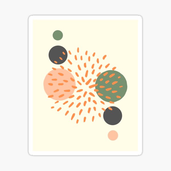 " Abstract Leaves and Modern Art" Sticker for Sale by WhisperTheArt ...