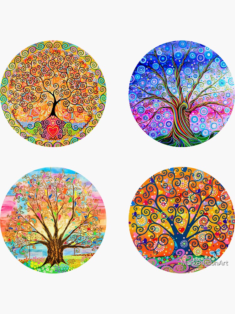 "Tree of Life 4 sticker sheet" Sticker for Sale by MarkBetsonArt ...