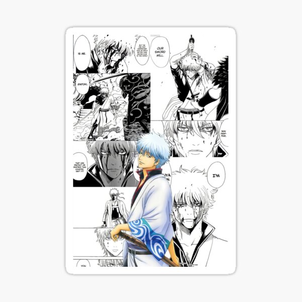 "Gintoki Sakata " Sticker for Sale by ThreeEightyBout | Redbubble