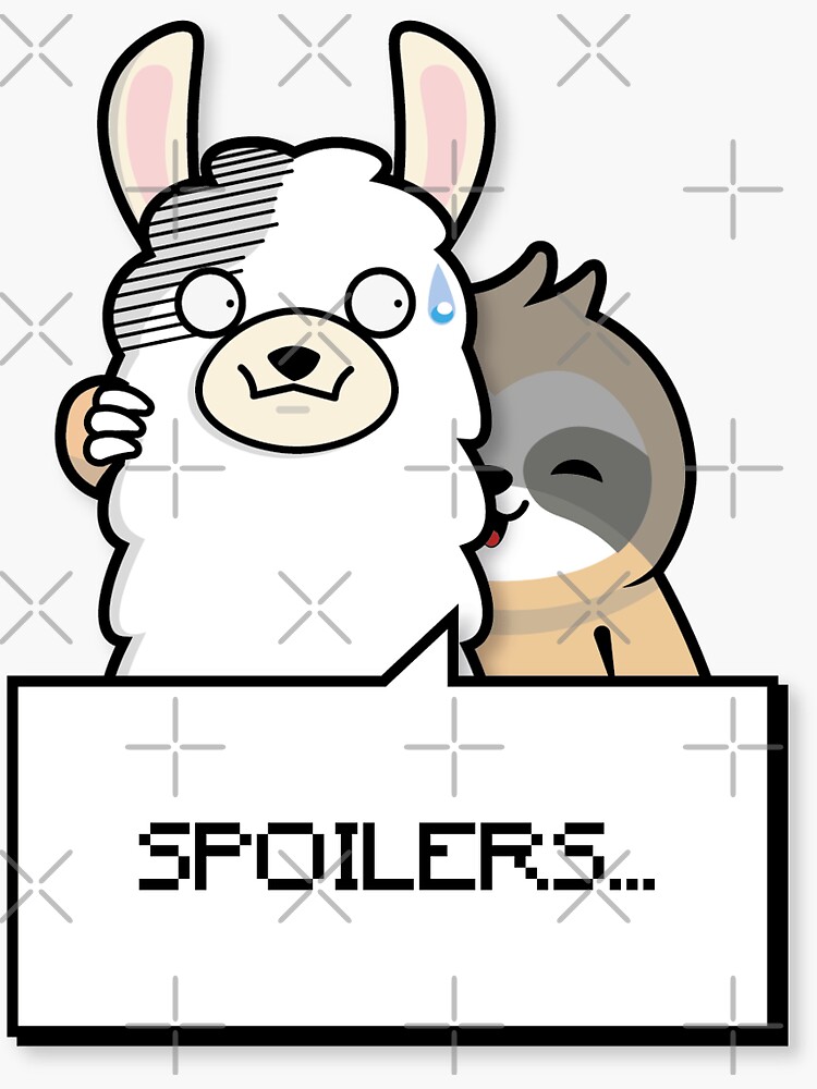 "Spoilers Warning" Sticker for Sale by Tofu-sanShop | Redbubble
