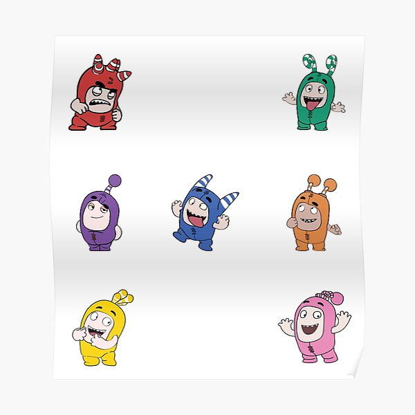 "Oddbods" Poster for Sale by carla-niki | Redbubble