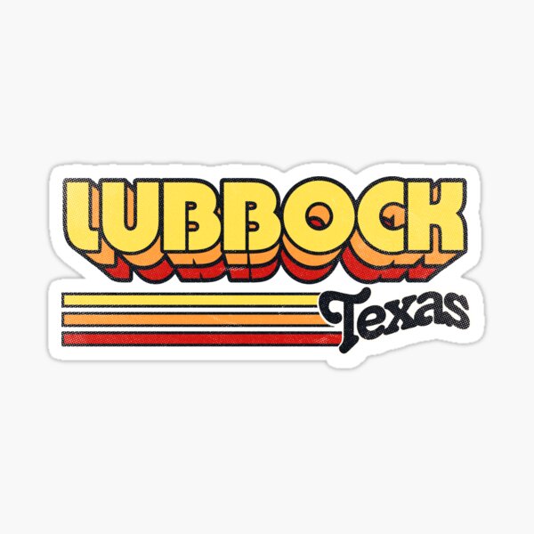 "Lubbock, TX | City Stripes" Sticker for Sale by retroready | Redbubble