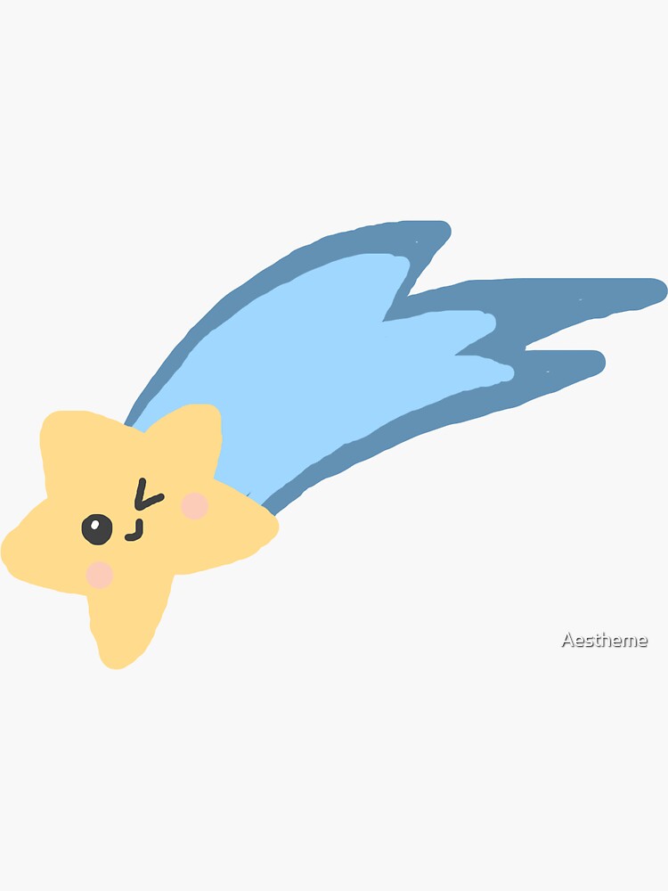 "Adorable shooting star #skyobject" Sticker for Sale by Aestheme ...