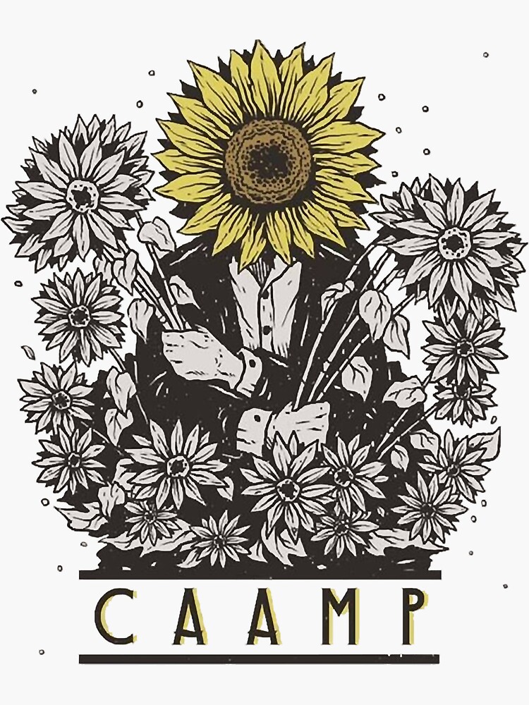 "Caamp Sunflower" Sticker for Sale by amospc698 | Redbubble