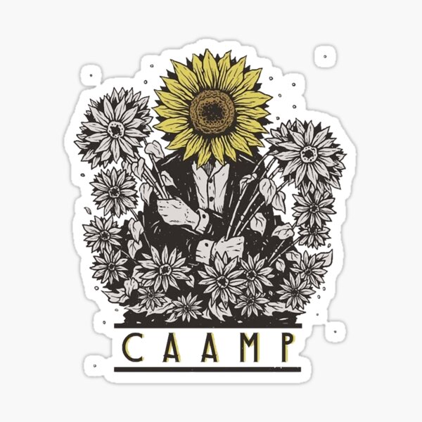 "Caamp Sunflower" Sticker for Sale by amospc698 | Redbubble