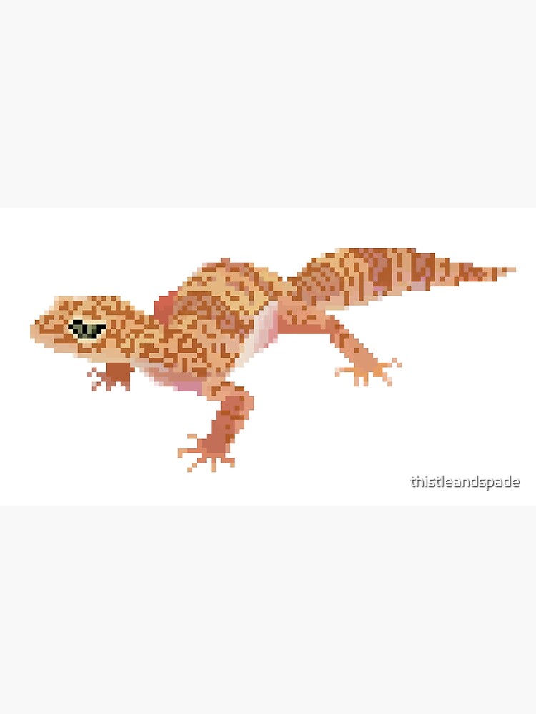"Pixel Leopard Gecko" Art Print for Sale by thistleandspade | Redbubble