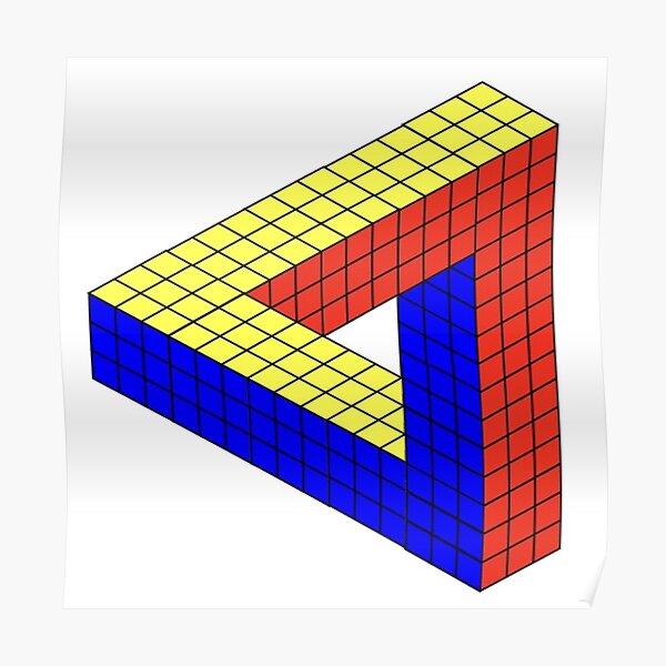 "Rubik's Cube Penrose Triangle" Poster by MentosCubing | Redbubble