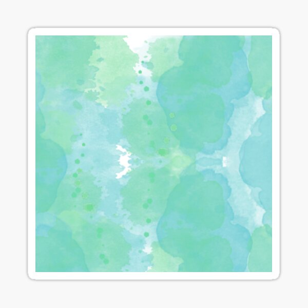 "Bluegreen Watercolor Splotches" Sticker for Sale by AuroraSkylily ...