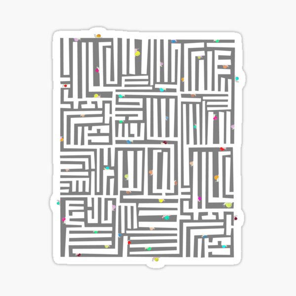 "Snails In Maze" Sticker for Sale by Gyaneshwar | Redbubble
