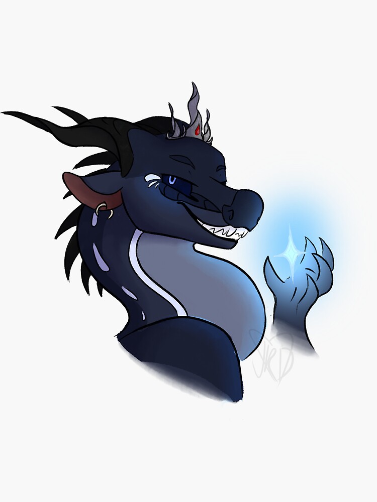 "Darkstalker Wings of Fire " Sticker for Sale by MoonDragonArt | Redbubble