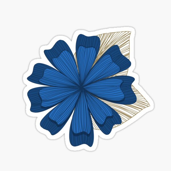 "Bold Flower Blue" Sticker for Sale by ctbereschak1 | Redbubble