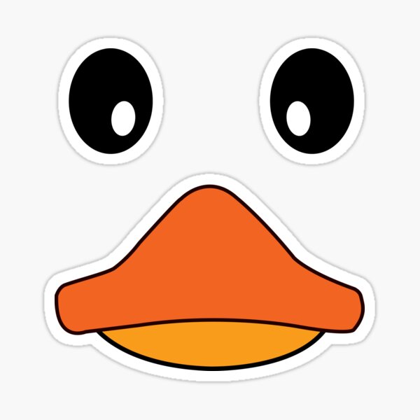 "Duck Face Halloween Cute Costume Matching Group Outfit" Sticker for ...